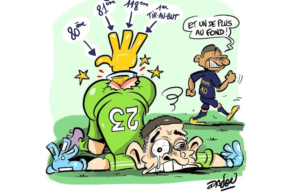 La desagradable ilustración de un artista francés contra Dibu Martínez tras la Copa del Mundo