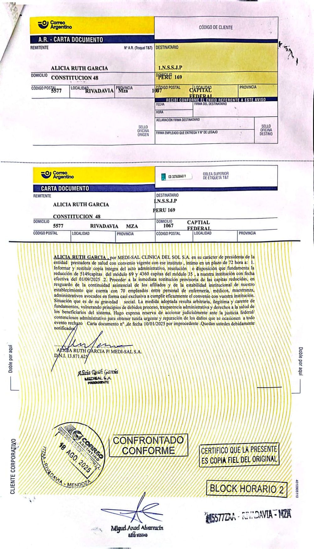 Un conflicto entre el PAMI y una clínica desató una crisis del sistema privado de salud en Rivadavia