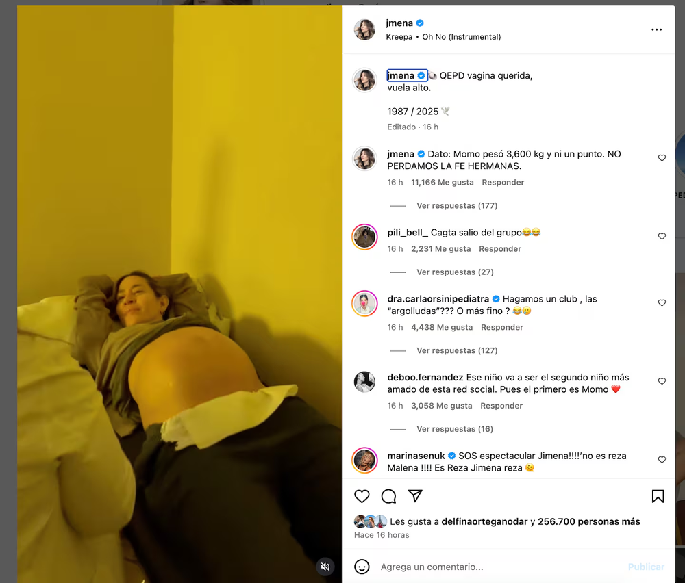 QEPD, vuela alto: el mensaje que Jimena Barón compartió a pocos días de dar a luz