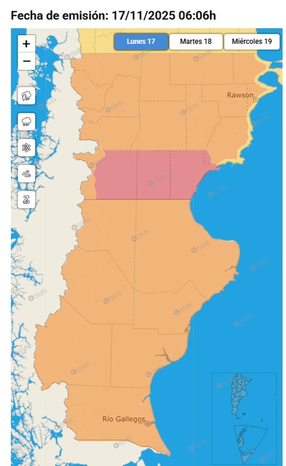 Alerta roja por vientos de hasta 140 km/h: zonas alcanzadas con ...