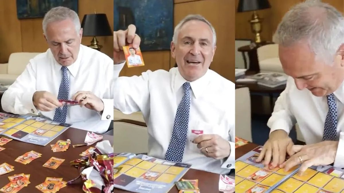 Video: al embajador de EE.UU. le tocó la figurita de Messi pero la pegó ...