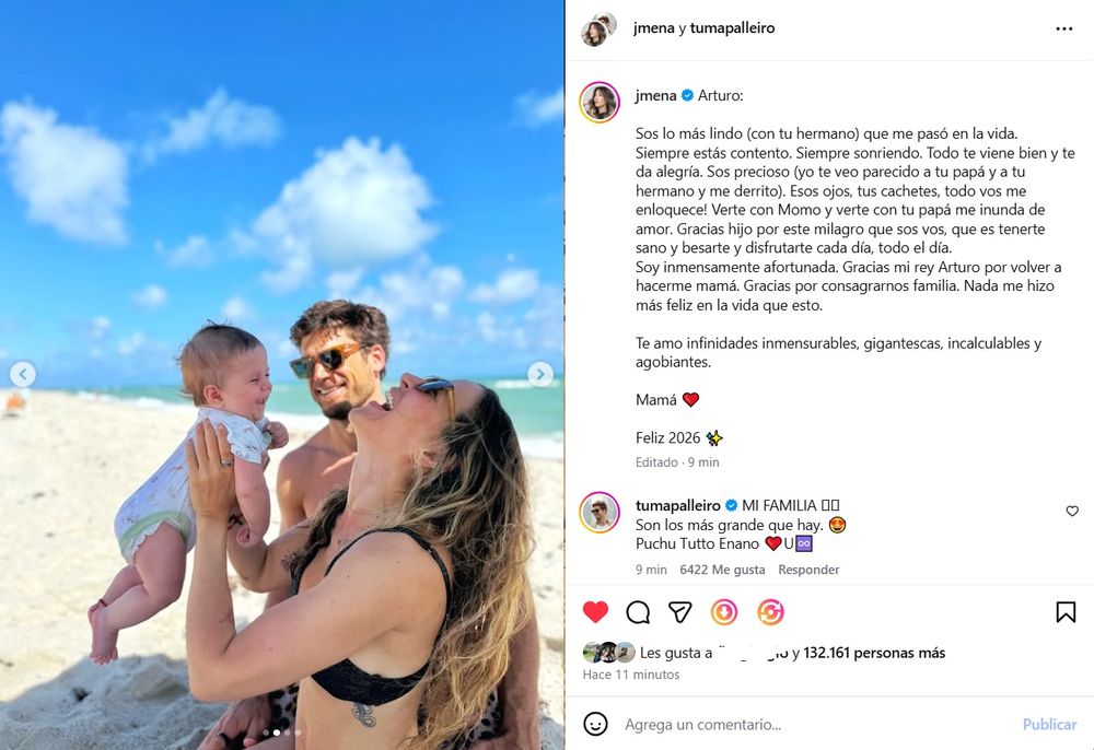 Jimena Barón mostró por primera vez la cara de Arturo, su segundo hijo ...