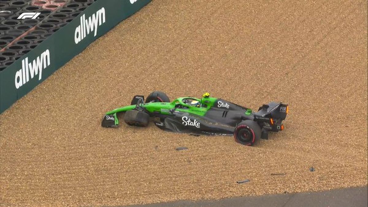 Fórmula 1: El fuerte despiste de Bortoleto que provocó la bandera roja en la FP3 en Silverstone